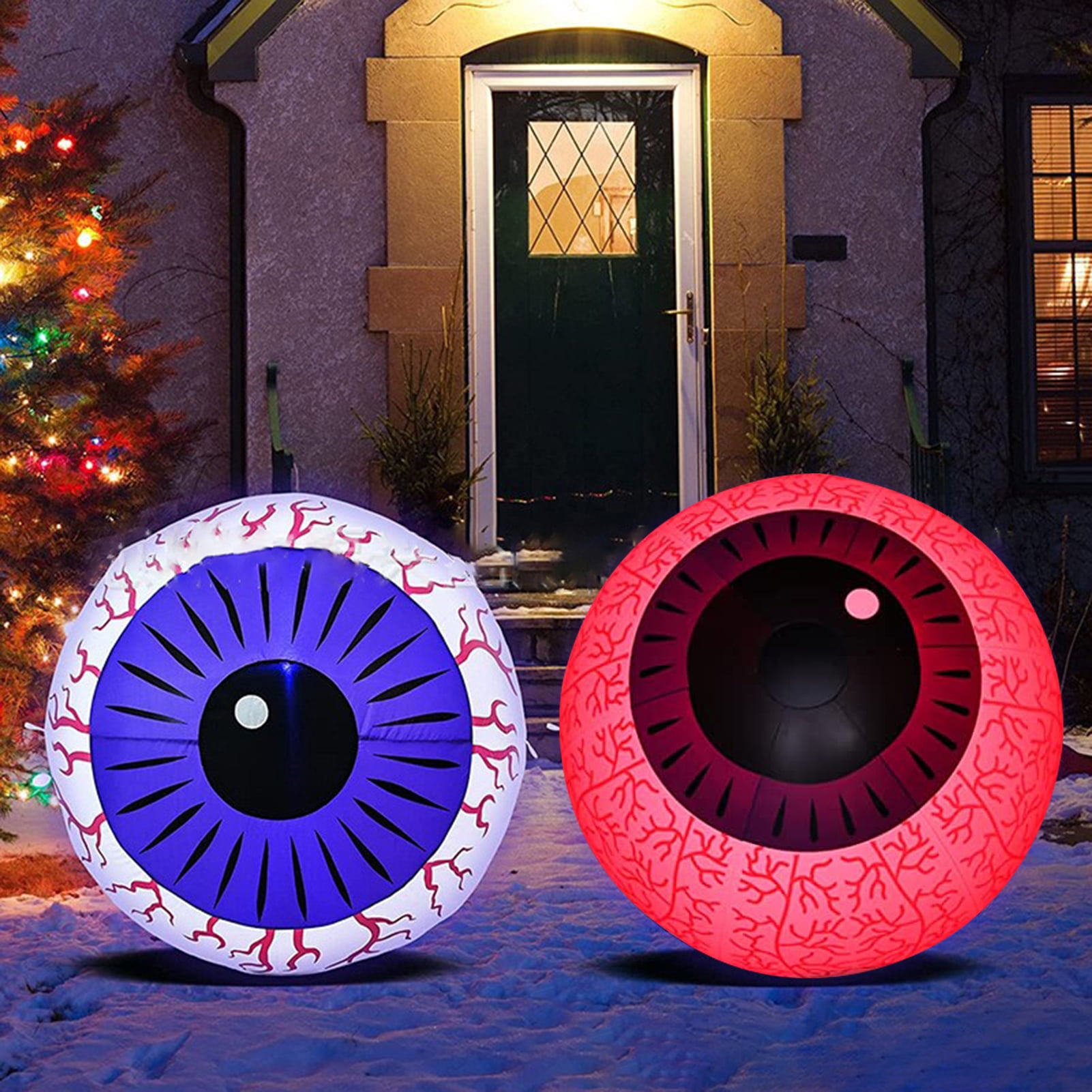 Happy Date Huge Halloween Inflatable Eyeball LED Light Up Bloodshot ...
