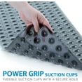 SlipX Solutions Extra Long 39x16 Vinyl Bath Mat, Large Tub & Shower ...