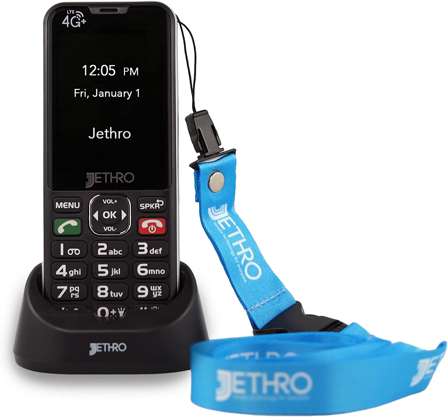 Jethro SC490 4G LTE Big Button Cell Phone for Seniors and Kids, Easy to ...