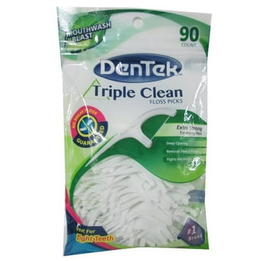 2 Pack - DenTek Complete Clean Mouthwash Blast Angled Floss Picks 75 ...