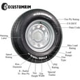 Loadstar Bias Tire and Wheel (Rim) Assembly ST215/75D-14 5 Hole C Ply ...
