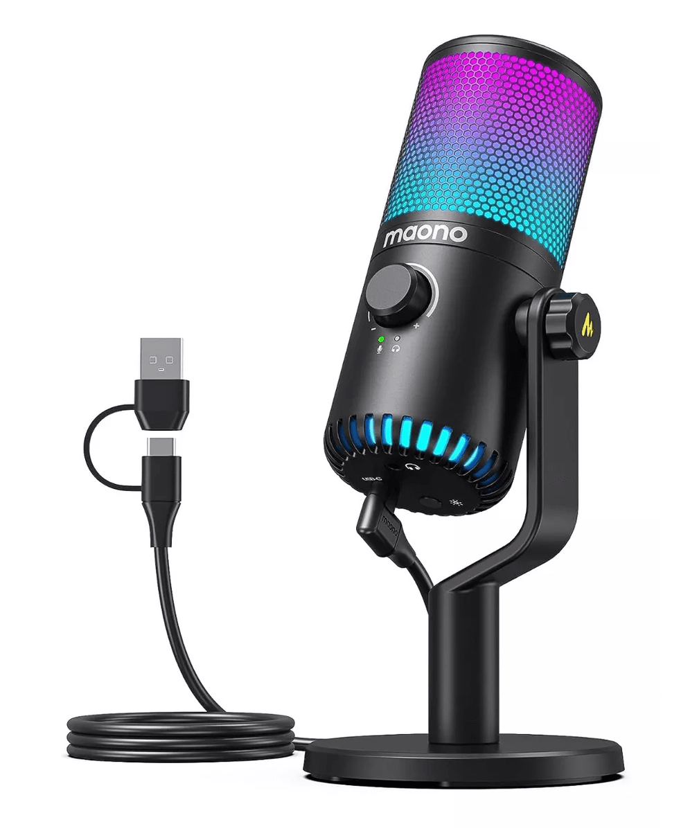 "Maono Micrófono Gamer Condensador Usb Podcast Pc Dm30 Rgb negro " | Walmart en línea