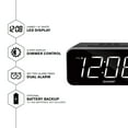 SHARP Dual Alarm Digital Clock with Battery Electric Backup, Jumbo 1.8 ...