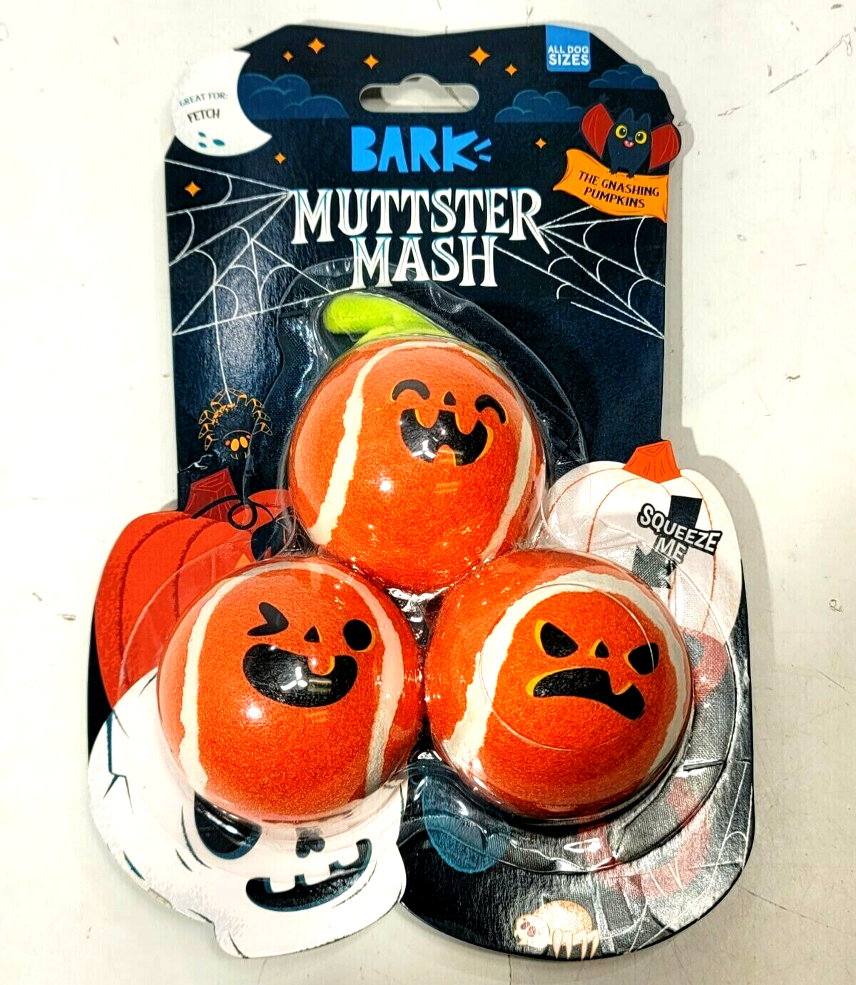 Bark Muttster Monster Mash The Gnashing Pumpkins 3Pack Squeaky ...