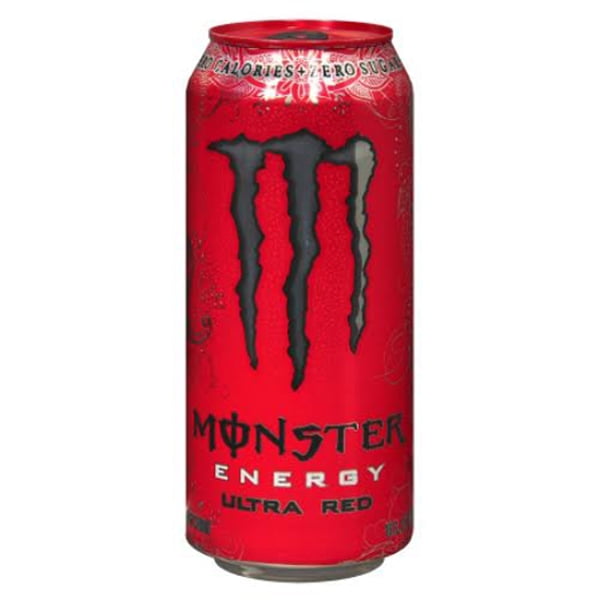 Monster Energy Drink Ultra Red 16 Oz Cans - Pack of 24 - Walmart.com ...