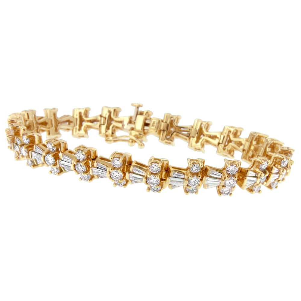 Original Classics 14k Yellow Gold 10 5ct Tdw Round And Baguette Cut