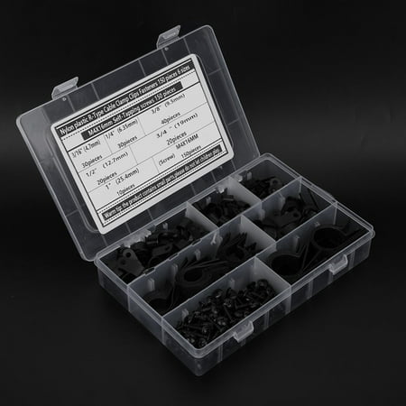 Self-Tapping Screws Set Small Size Plastic 300Pcs R-Type Cable Clips ...