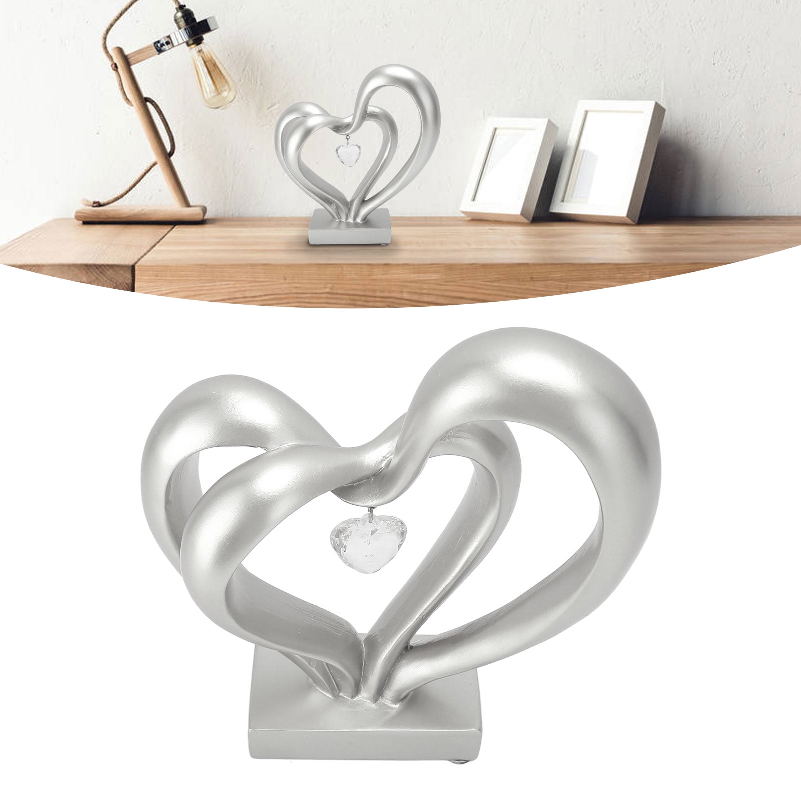 Click here for Estink Heart Sculpture  Resin Double Heart Sculptu... prices