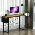 Gymax Modern Computer Desk 40'' Study Writing Table w/ Storage Bag ...