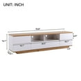 80 inch White Modern TV Stand, Media Console with Storage, Open Shelf ...