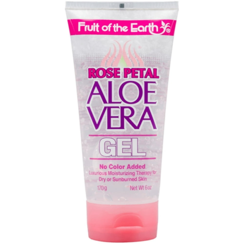 Fruit of the Earth Rose Petal Aloe Vera Gel 6 oz - Walmart.com ...