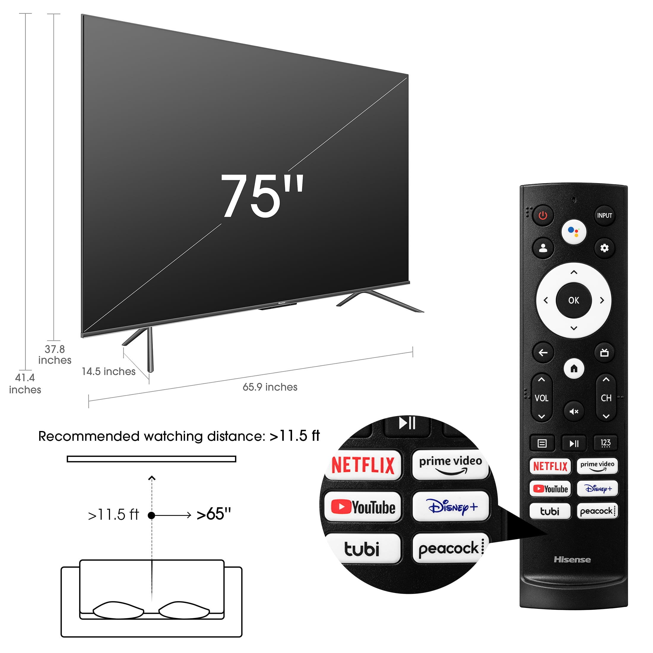 HiSense - Brandclub - Hisense 75-Inch Class U6H Series ULED HiSense - Brandclub - Hisense 75-Inch Class U6H Series ULED