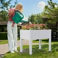 Mobile Raised Garden Bed with Wheels, Self-Watering System,Outdoor ...