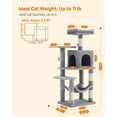 44.1'' Cat Tree Tower for Indoor Cats ,Multi-Level Cat Condo Cat ...