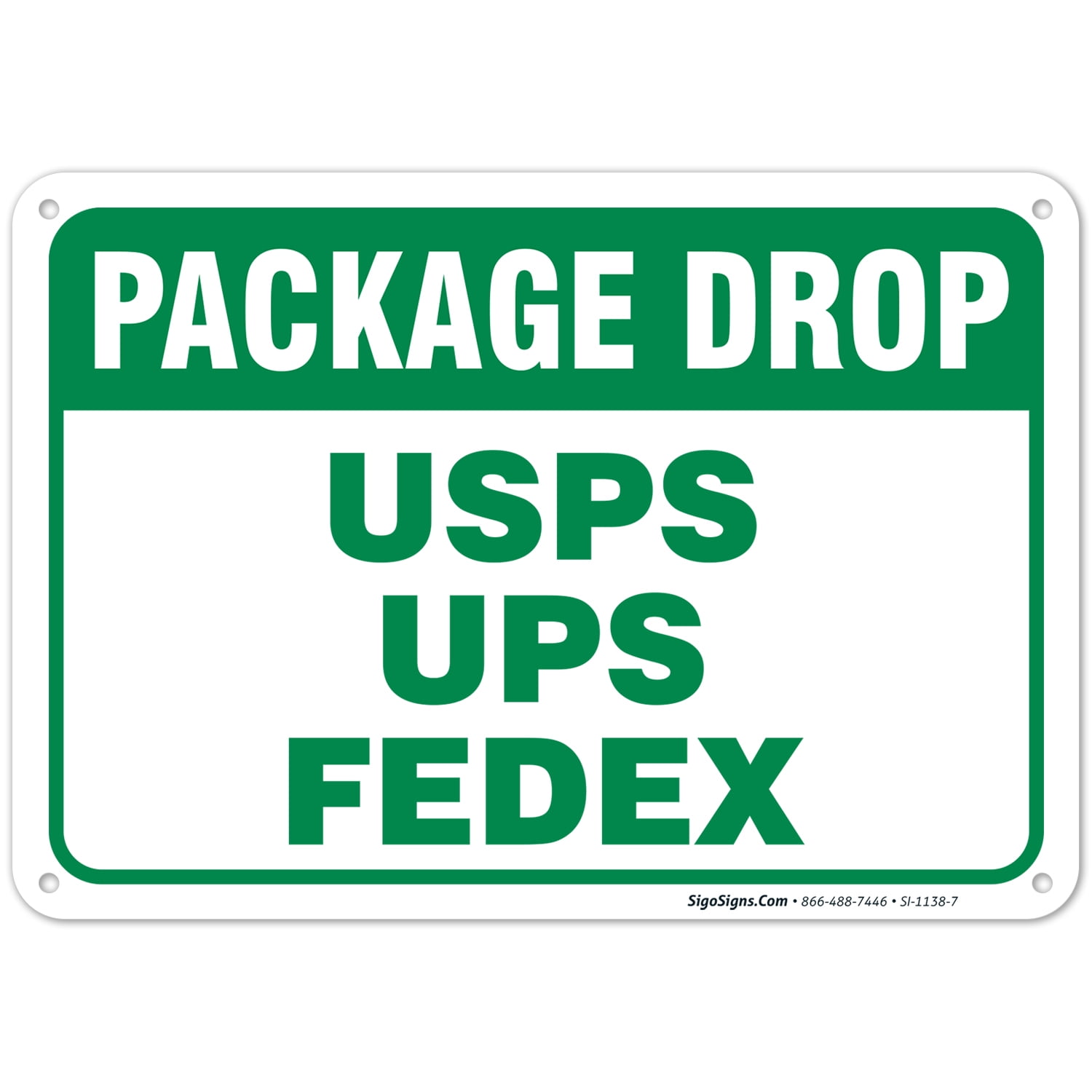 Package Drop Sign, Ups FedEx USPS Drop Sign, - Walmart.com