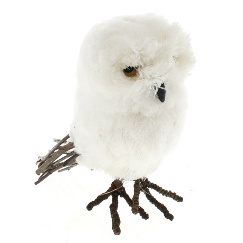 Frosted Snow Owl 6 inch - Walmart.com