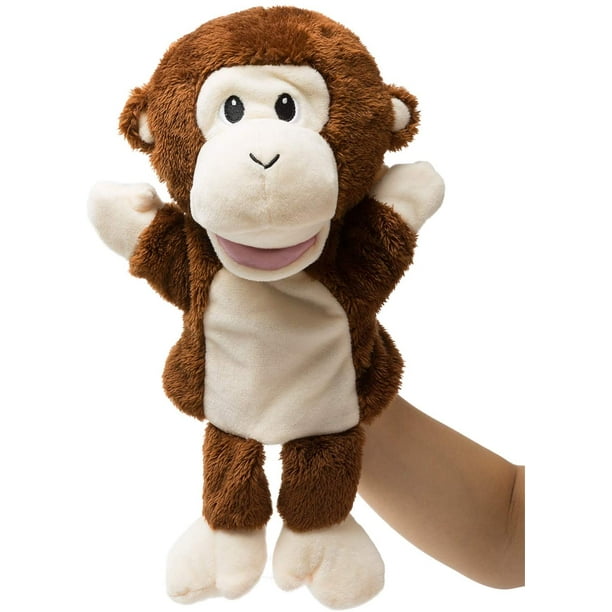 Hand Puppets Monkey Animal Puppets Zoo Plush Animal Toys 13 Inches ...