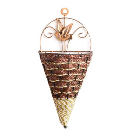 Choosebetter Wall Fence Hanging Planter Flower Pot Rustic Rattan ...