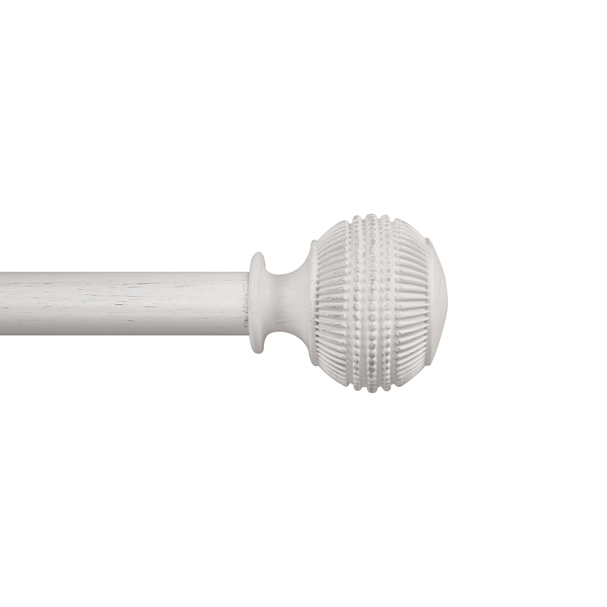 Better Homes & Gardens 1" Knob Single Curtain Rod Textured White 42-120 ...