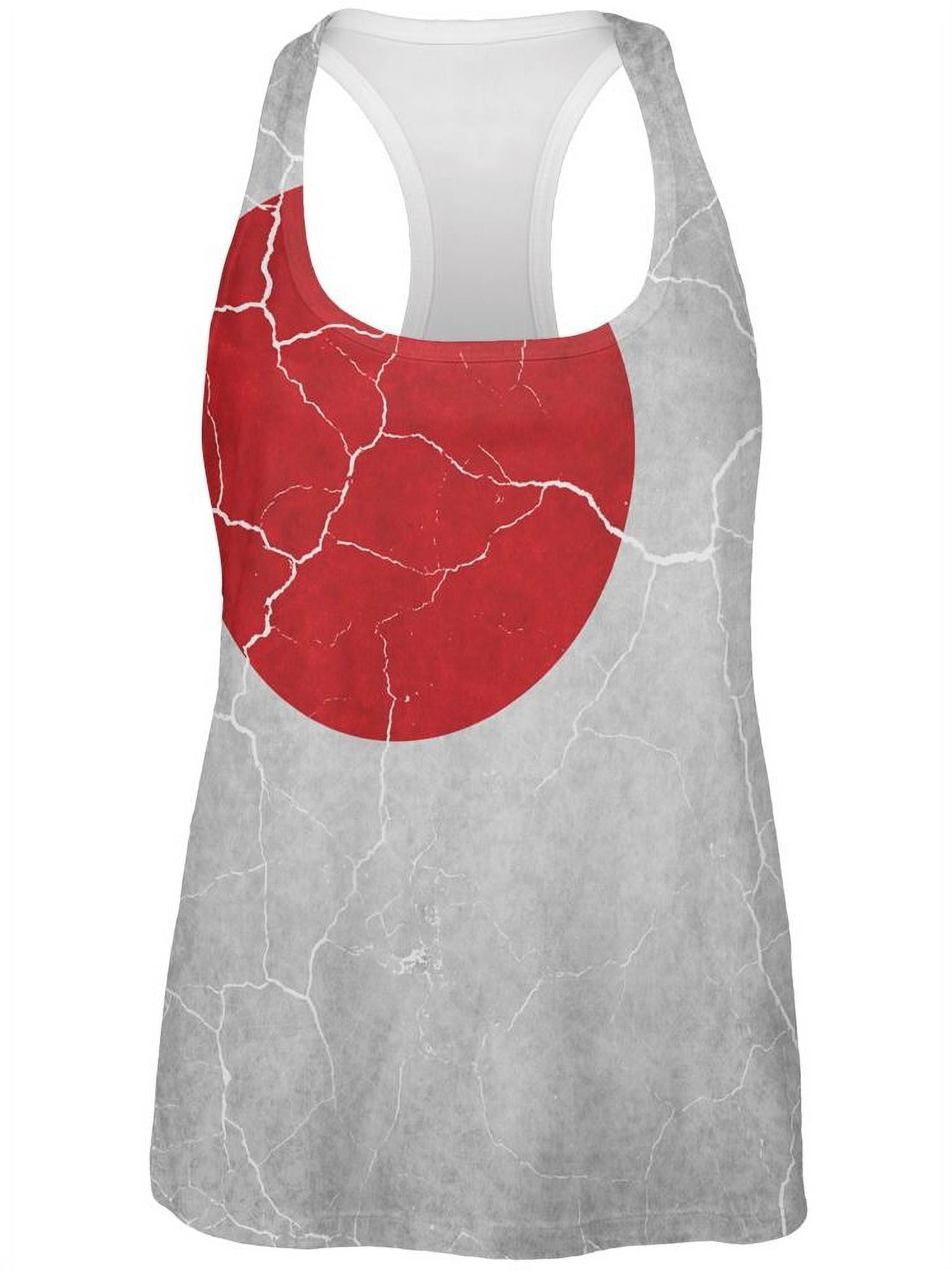 Distressed Japanese Flag All Over Womens Work Out Tank Top Multi SM ...