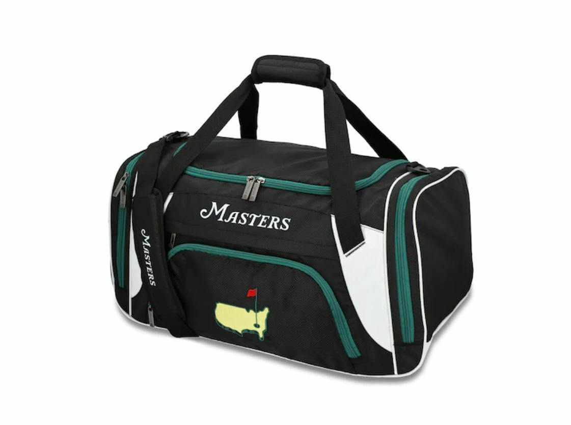 Masters Embroidered Logo Black & Green Nylon Duffle Bag Augusta ...