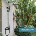 gotonovo Matte Black Outdoor Shower Fixture SUS304 System Combo Set ...