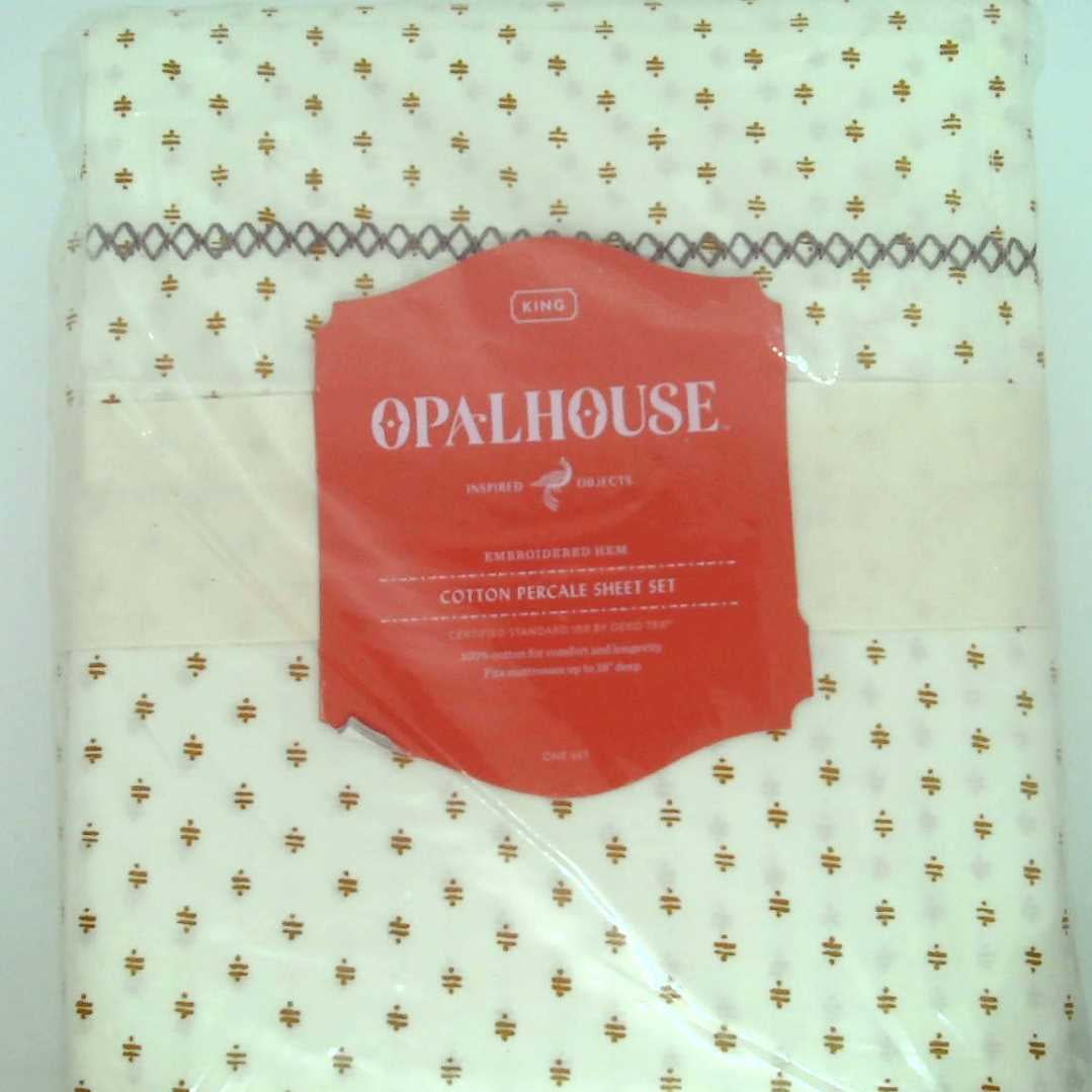 Opalhouse Cotton Percale Print Sheet Set – BrickSeek