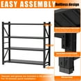 Warehouse Shelving 4-Tier Industrial Steel Storage Shelves, Adjustable ...