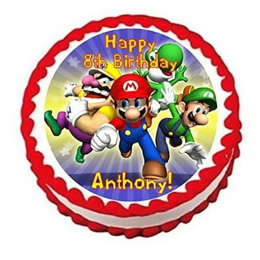 Super Mario Mario Kart Edible Cake Topper Image [DecoSet Background ...