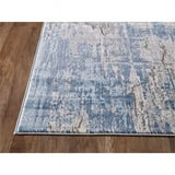 Abani Vista 4'W x 6'D VST130A Modern Blue Area Rug - Walmart.com
