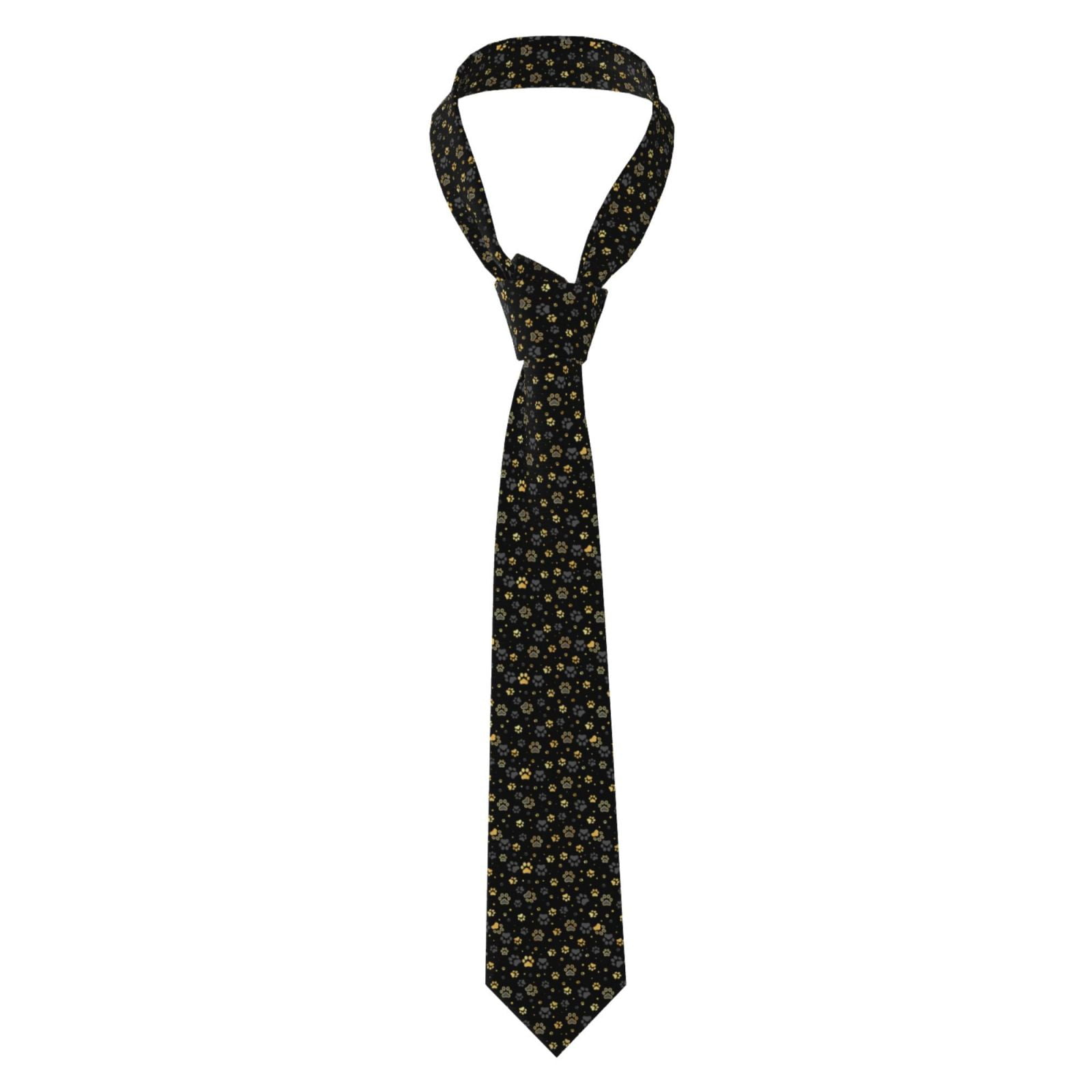 Click here for Saiise Gold Dog Paw Print Mens Necktie Business Fo... prices