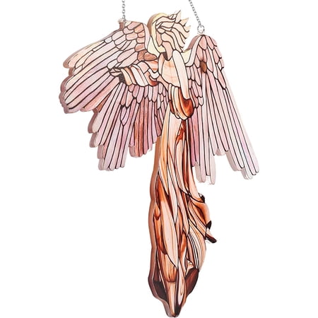 Acrylic Angel Hanging Ornament Elegant Angel Sun Catcher Decoration for ...
