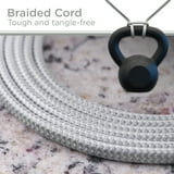 Cordinate Designer Extension Cord, 3-Outlet, White, 8 ft Braided Cord ...