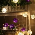 9.8Ft Rattan Ball LED String Lights, 20-Light USB-Powered Ambient Decor ...