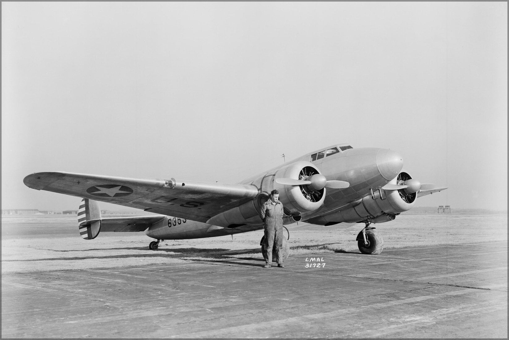 24"x36" Gallery Poster, Lockheed XC-35, first u.s. plane with ...