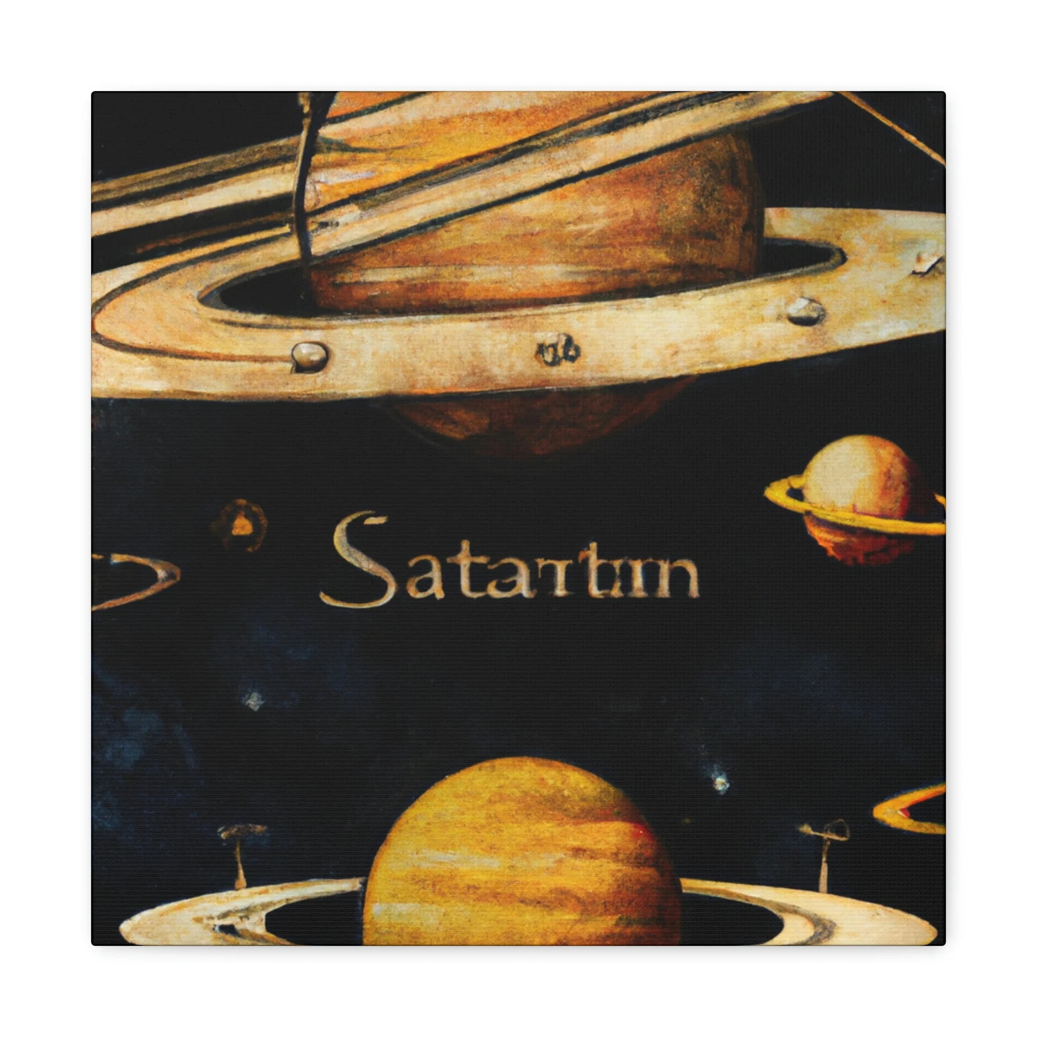 Saturn's Steampunk Gears - Canvas - Walmart.com