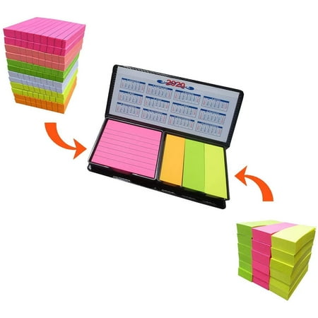 HTCM Sticky Notes Organizer with 12 Pads of 3x3 inches Sticky Notes and ...