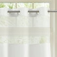 River Dream White Fabric Shower Curtain or Liner with Sheer Window, No ...