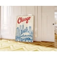 Chicago Illinois Skyline Retro Sketch Illustration Wall Art Poster ...