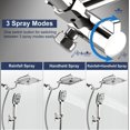 Rain Shower with Handheld , Rainfall Shower Combo with 60" Hose, Dual ...