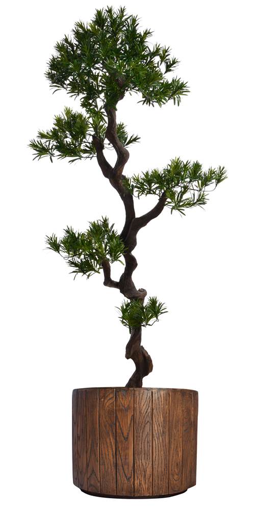 Tall Yacca Tree with Fiber Stone Decorative Planter - Walmart.com