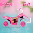 Licensed Barbie 6V Battery Powered Ride on ATV for Kids Ages 2-5 Years ...