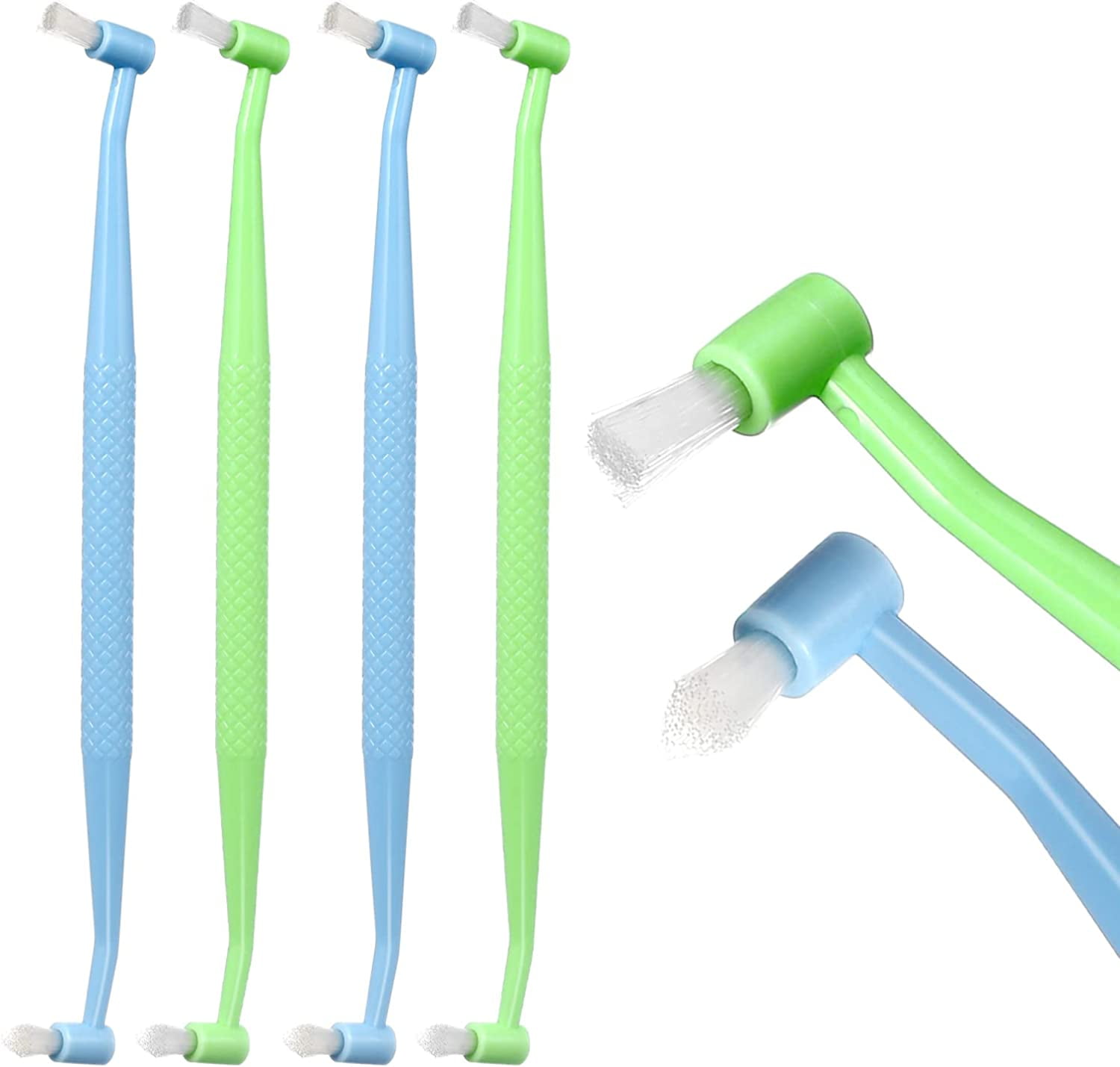 8pcs End-Tapered Double-Ended Toothbrushes for Braces Toothbrush Teeth ...