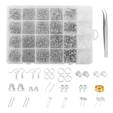 GENEMA Earring Making Supplies Kit 2418pcs Earring Repair Parts Earring ...