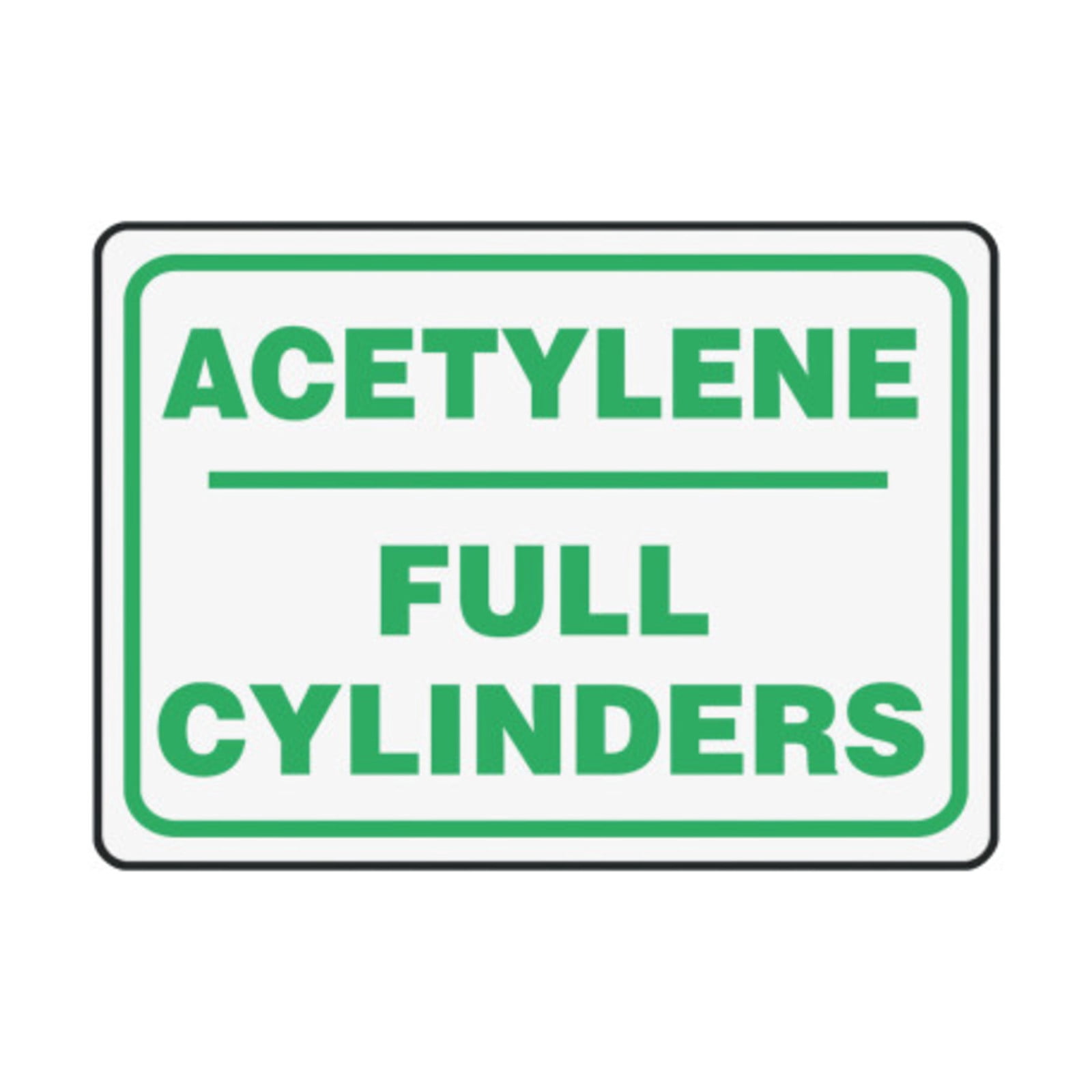 Safety Sign, ACETYLENE - FULL CYLINDERS, 7 x 10, Plastic - Walmart.com