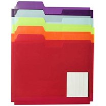 Pendaflex Clear Poly Index Folders, Letter Size, Assorted Colors, 10 ...