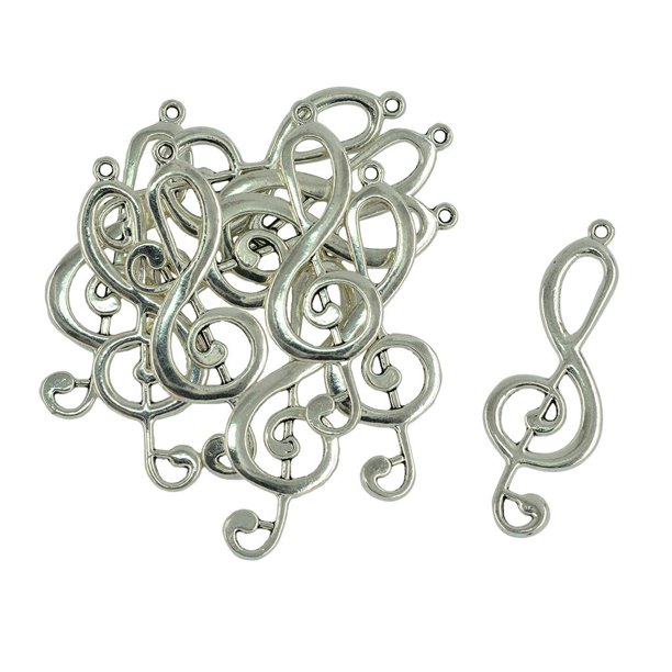 10 Pieces Extra Large Filigree Music Note Symbol Jewelry Pendant ...