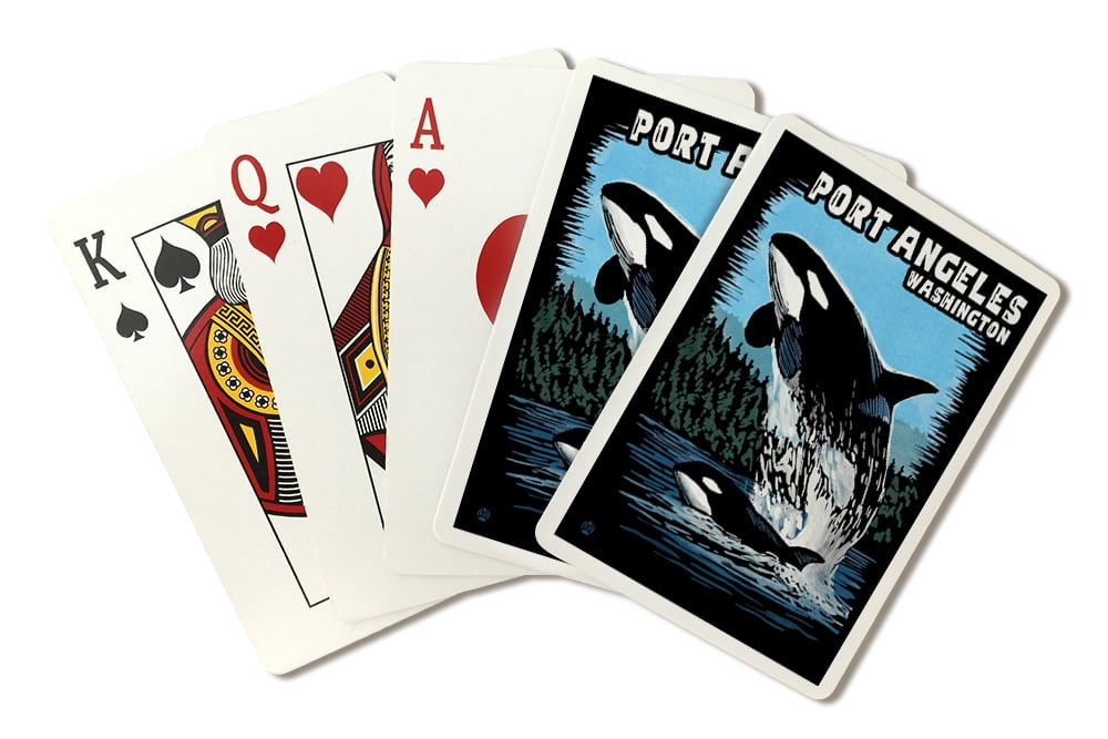 Port Angeles, Washington, Orca and Calf, Scratchboard, Lantern Press ...