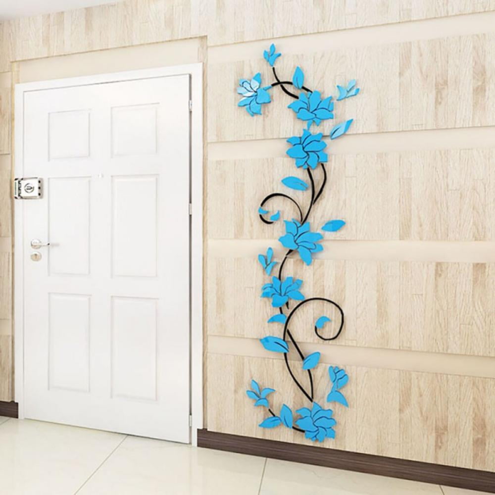 3D Rattan Flower Wall Murals for Living Room Bedroom Sofa Backdrop Tv ...