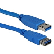 QVS 6ft USB 3.0/3.1 Compliant 5Gbps Type A Male to B Male Blue Cable ...
